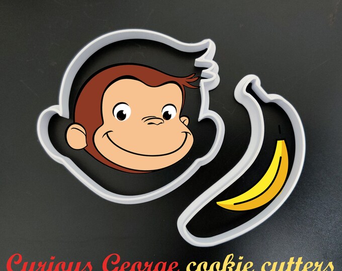 Curious George Monkey Face Hand Decorated Sugar Cookies 1 Dozen - Etsy