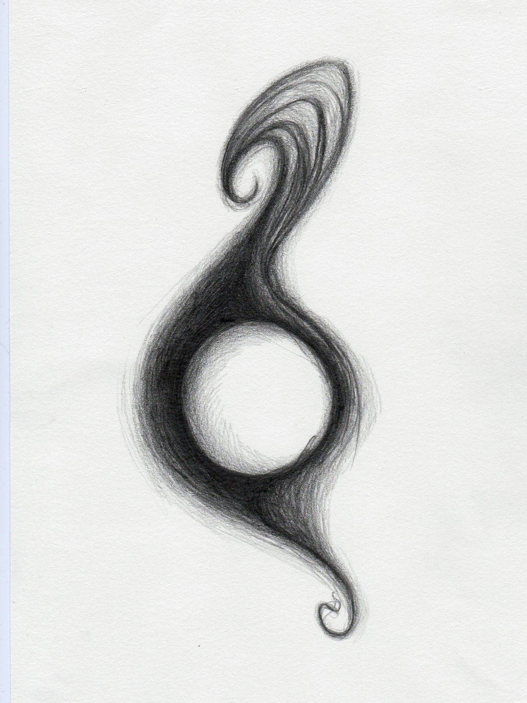 Hopeful Thought Downloadable Digital Print, Fine Art Graphite Pencil ...