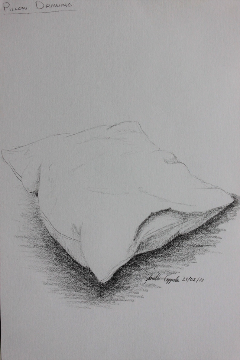 Pillow Fine Art Still Life Pencil Drawing - Etsy Canada