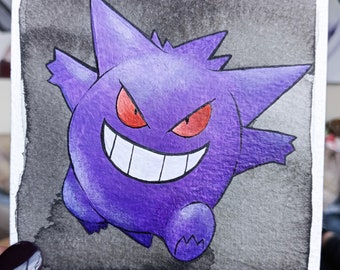 Gengar Art Painting - Etsy