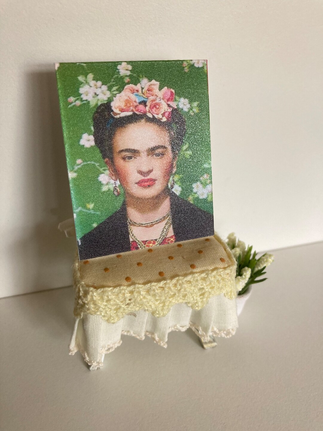 12 Scale Retro Printed Frida Kahlo Style Dolls House Miniature Picture ...