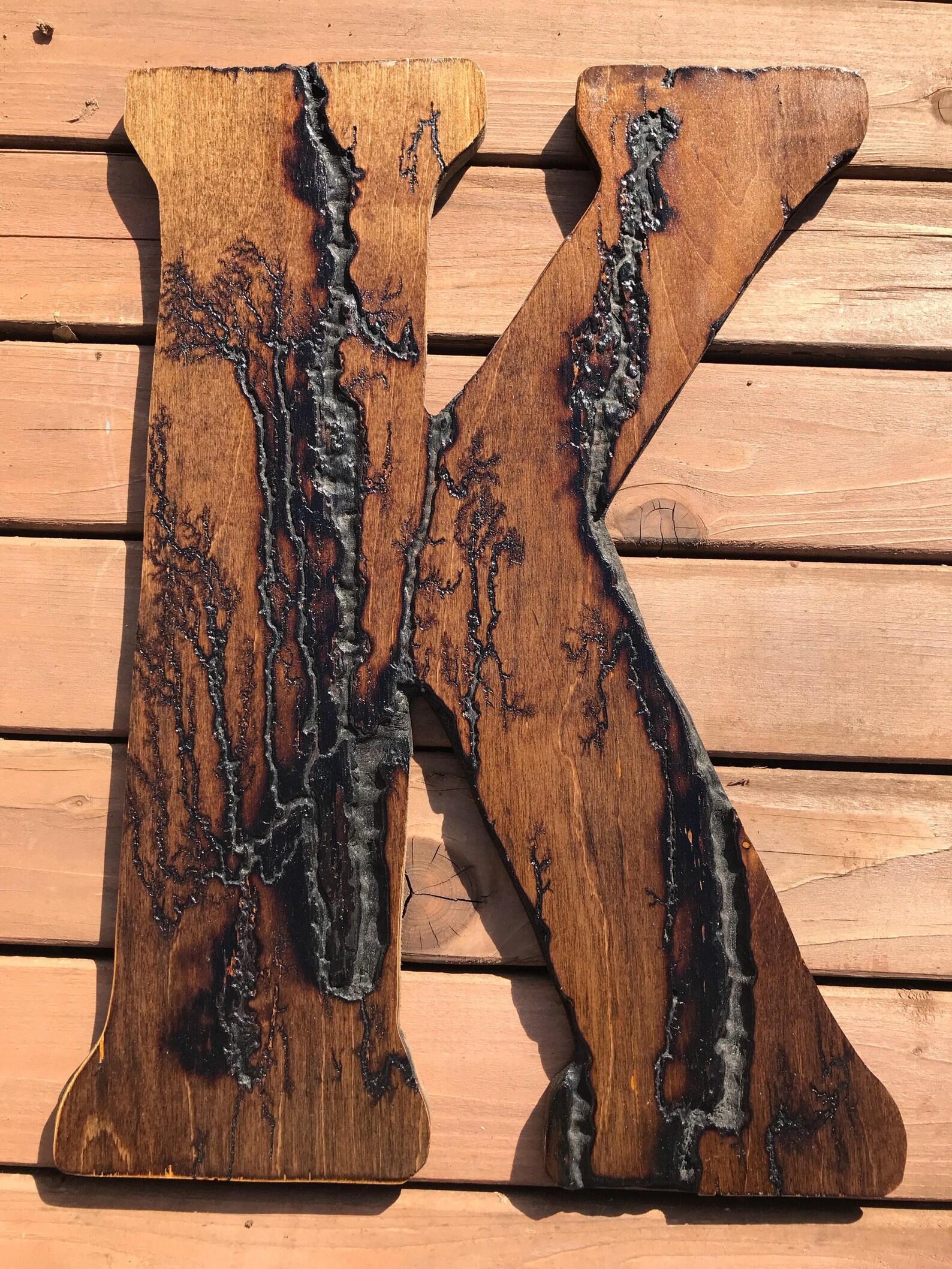 Handmade Unique Wood Letters 18 Custom Made Fractal | Etsy