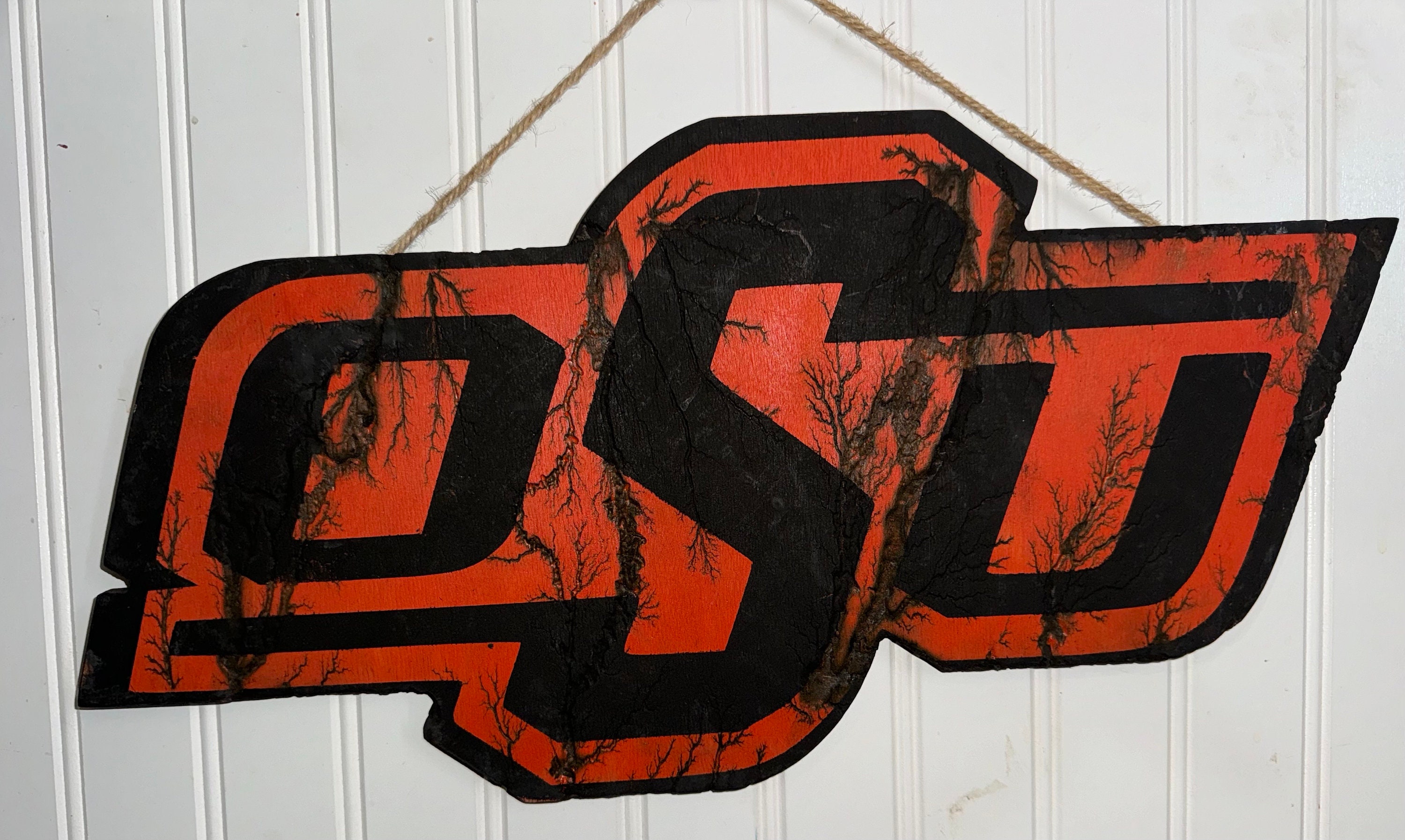 OSU Wall Sign, Oklahoma State University, Oklahoma, Fractal, Burned ...