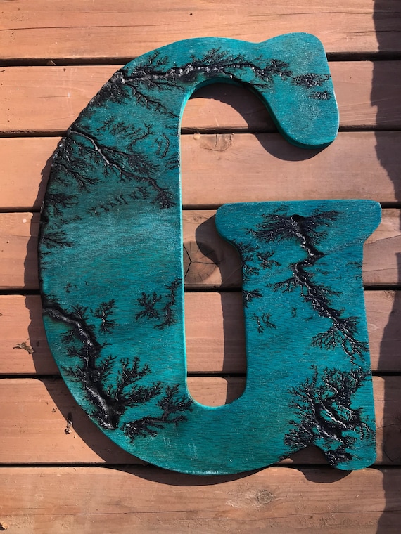 Handmade Unique Wood Letters 18 custom made fractal | Etsy