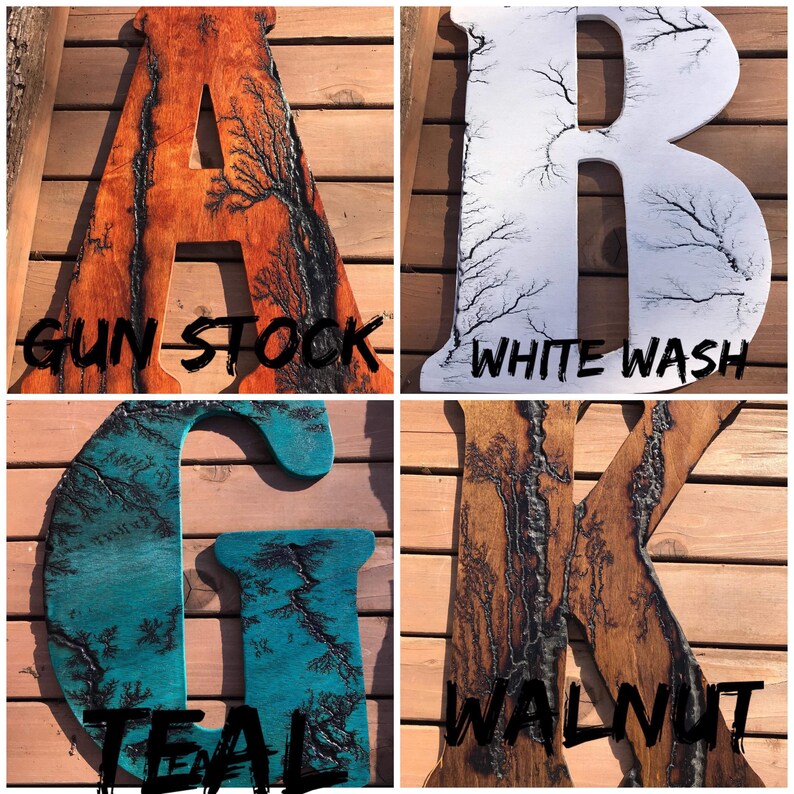 Handmade Unique Wood Letters 18 Custom Made Fractal - Etsy