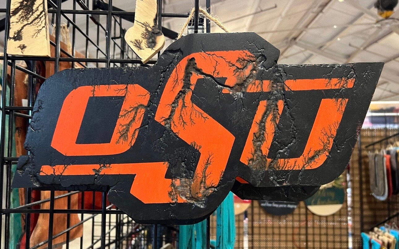 OSU Wall Sign, Oklahoma State University, Oklahoma, Fractal, Burned ...