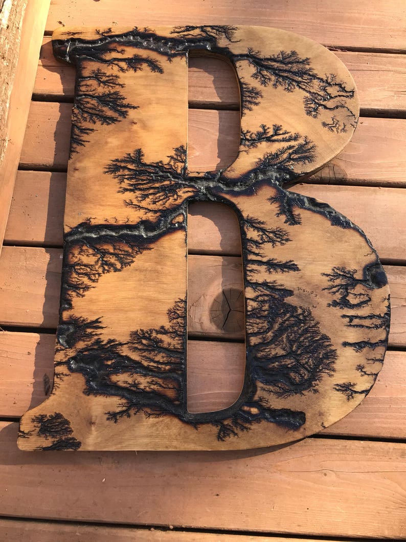 Handmade Unique Wood Letters 18 Custom Made Fractal - Etsy