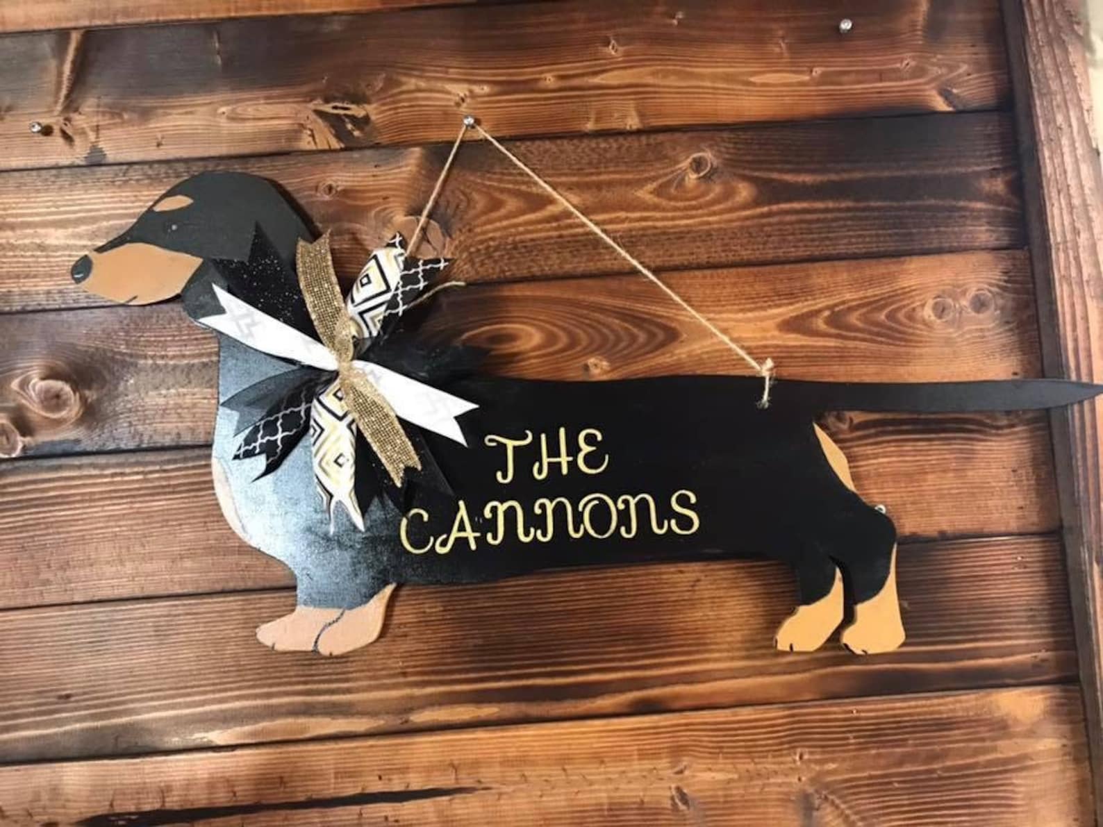 Custom Dachshund Door Hanger Weenie Dog Door Hanger - Etsy