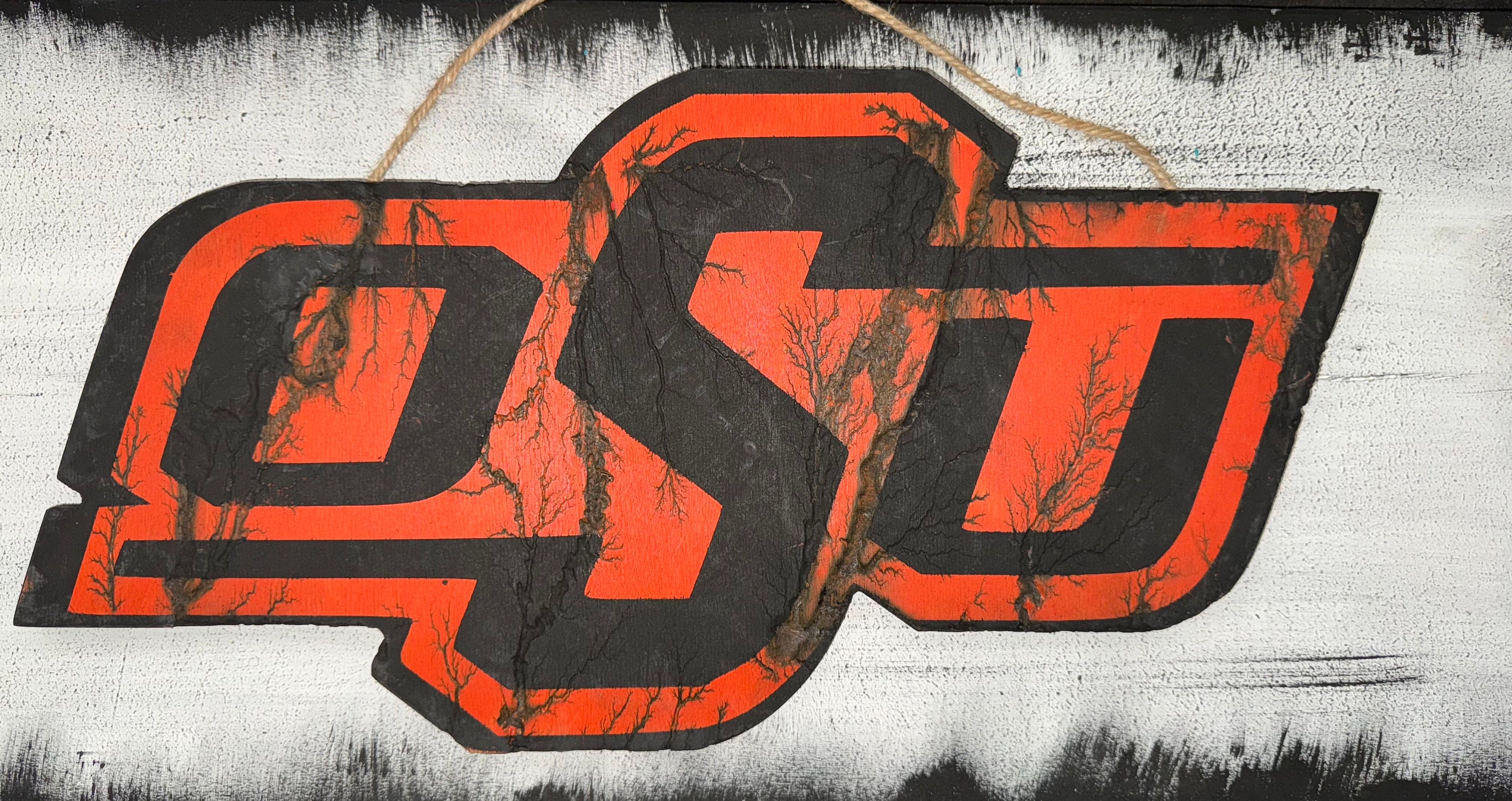 OSU Wall Sign, Oklahoma State University, Oklahoma, Fractal, Burned ...