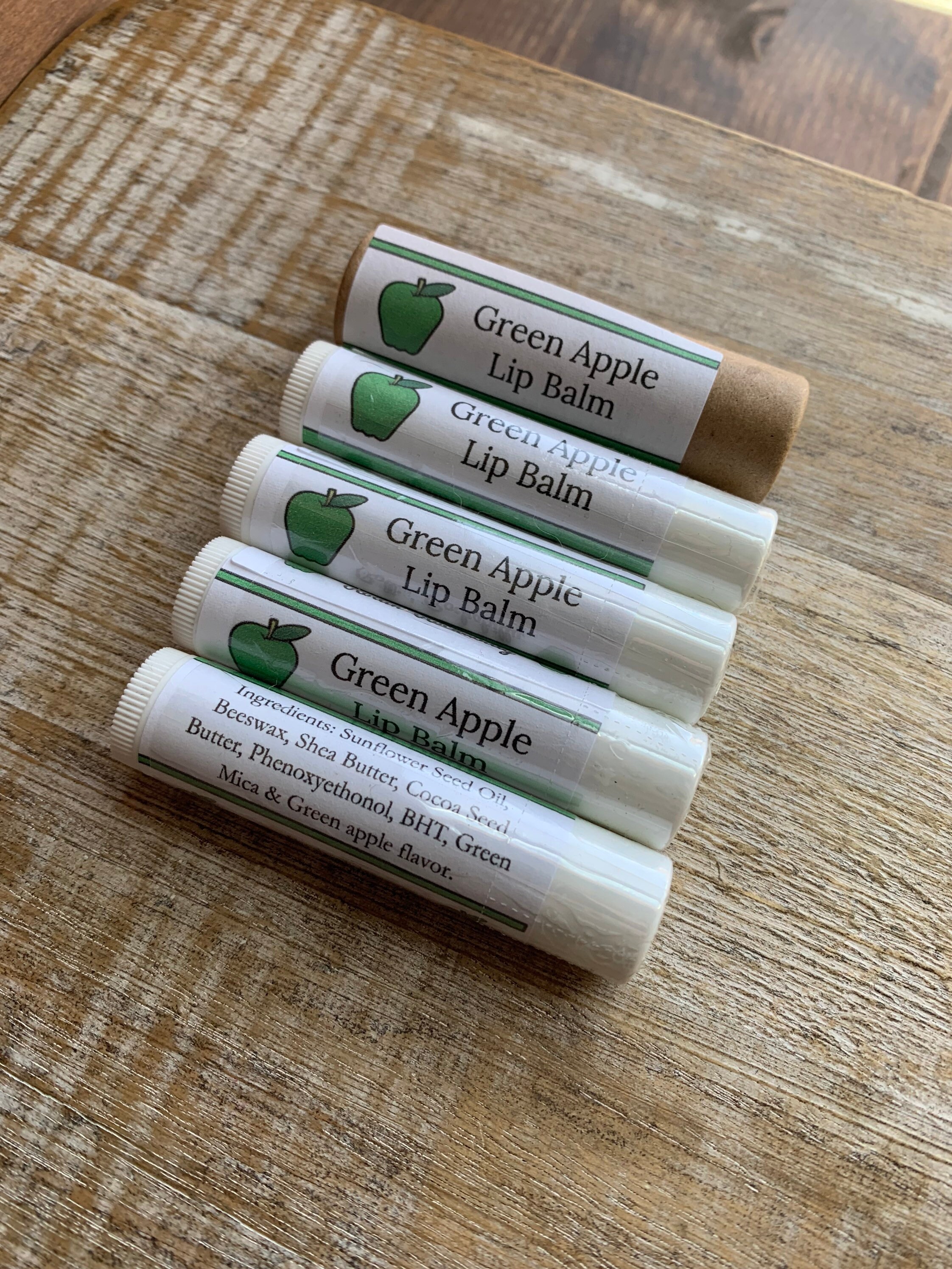 Green Apple Lip Balm Apple Lip Balm Green Apple Lip Care - Etsy