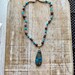 Gold Copper Necklace Bornite Necklace Shell Necklace Gemstone Necklace ...