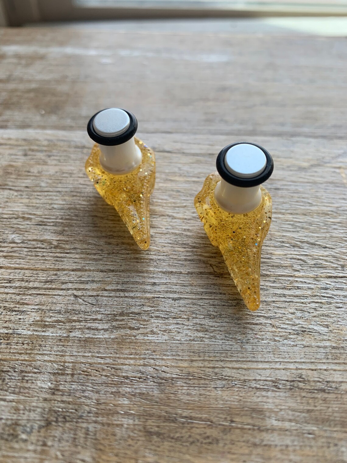 Raven Skull 7.7mm Plugs Bird Gauges Yellow Plugs Crow Plug Gauges ...