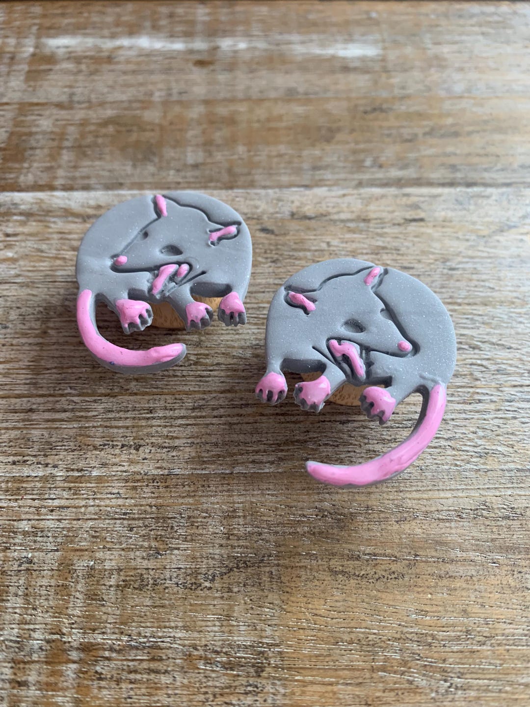 Opossum Plugs 19.9mm Clay Possum Gauges Cute Possum Plugs Cottage ...