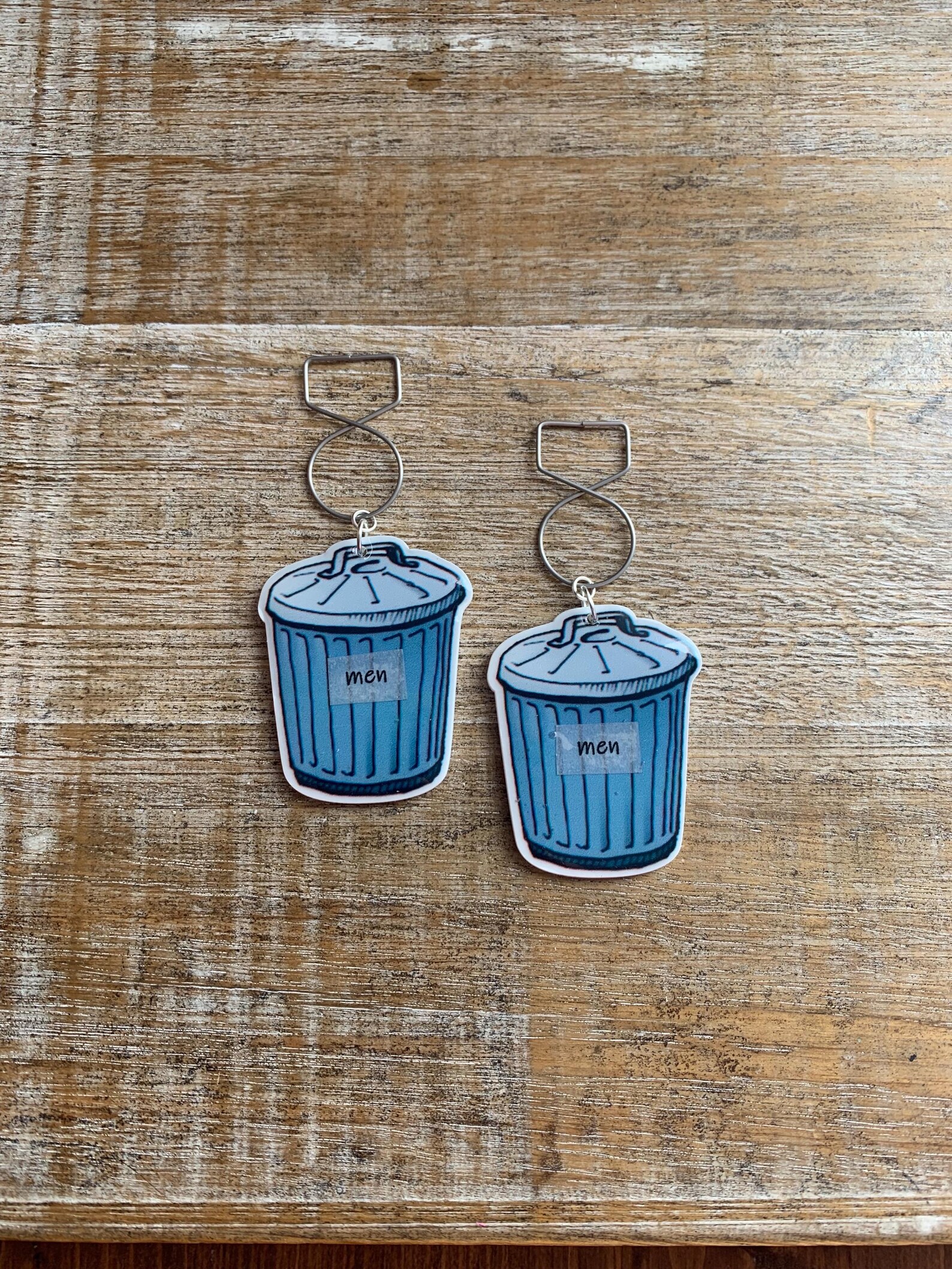 Trash Tunnel Gauge Earrings Trashcan Earweights Millennial Ear Hangers ...