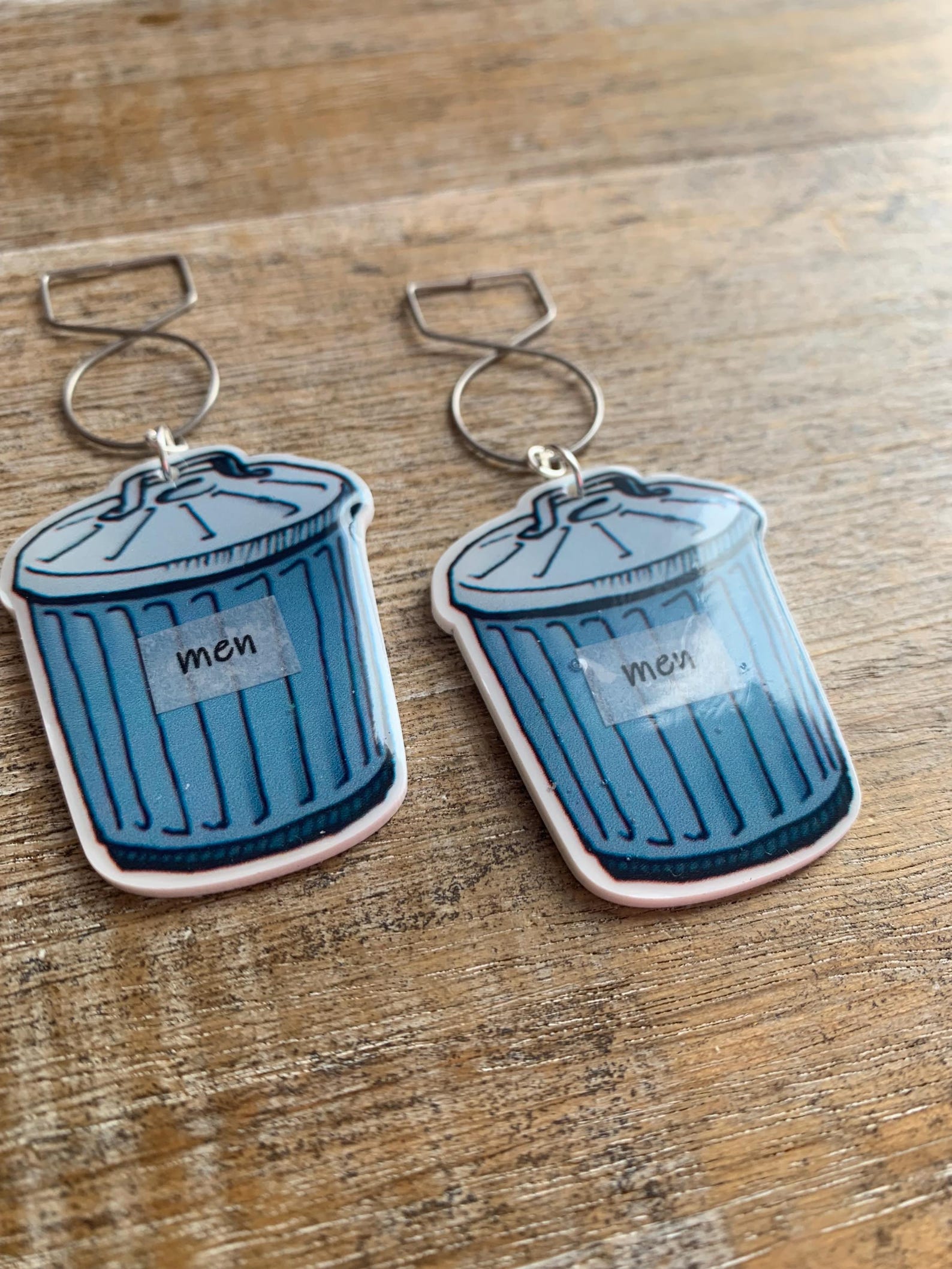 Trash Tunnel Gauge Earrings Trashcan Earweights Millennial Ear Hangers ...