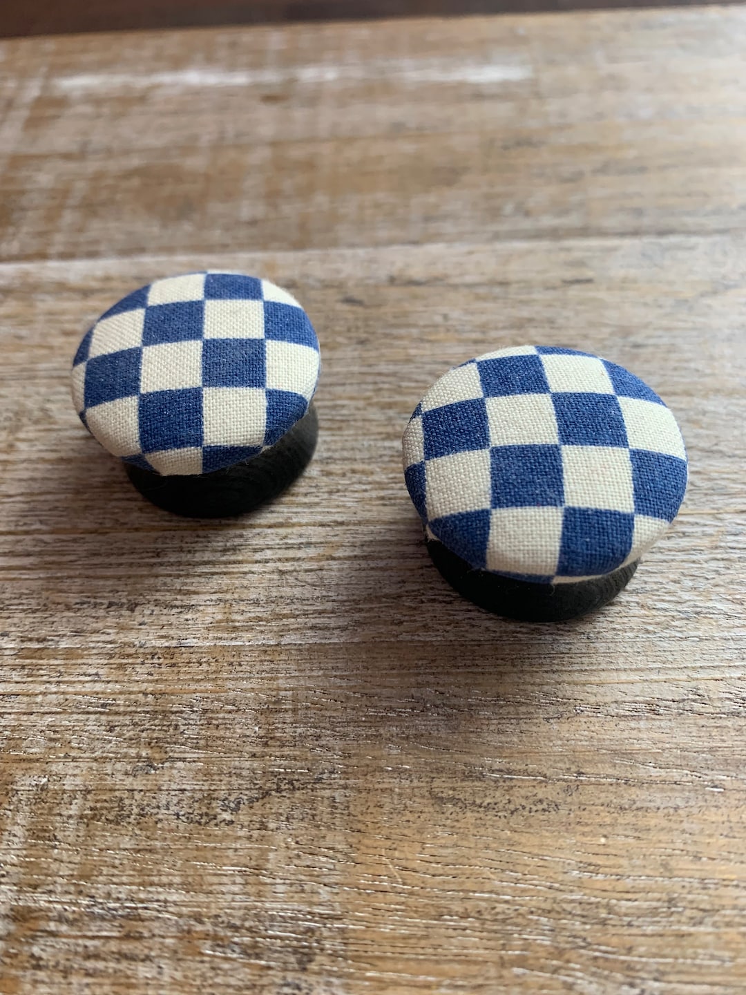 Retro Checker 0.93 Inch Plugs Checkerboard Gauges Blue Plugs Checkered ...