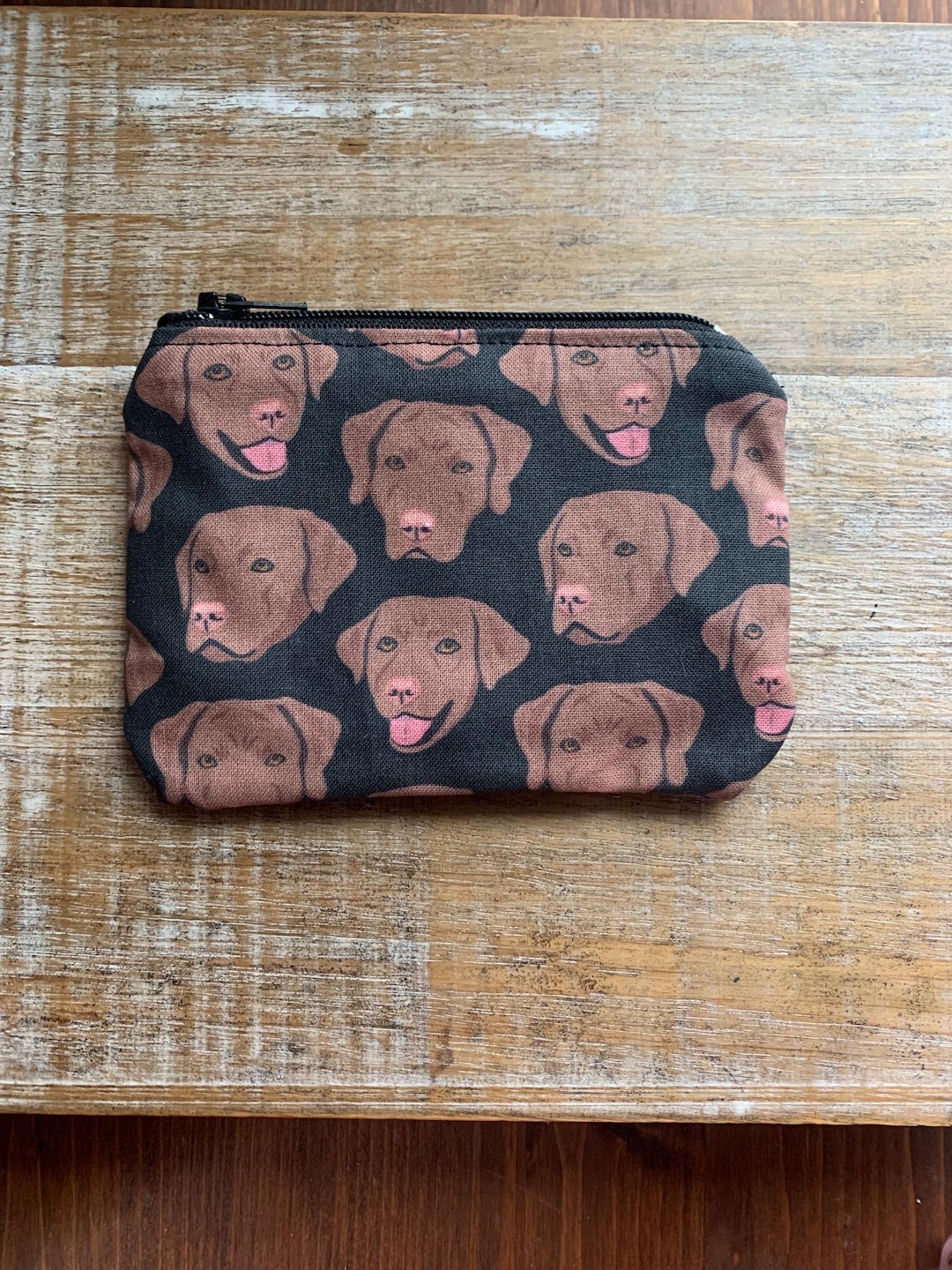 Dog Coin Purse Chocolate Lab Bag Wallet Coin Purse Dog Zippered Pouch ...