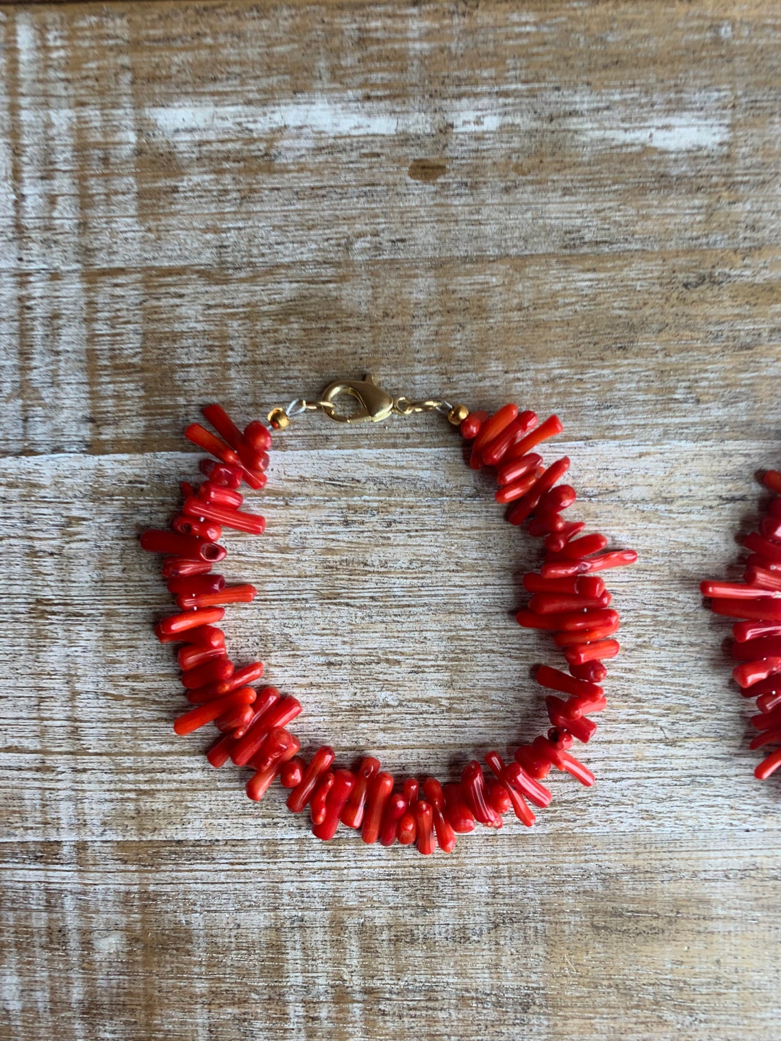 Coral Bracelet Red Coral Bracelet Dyed Coral Bracelet Pearl | Etsy