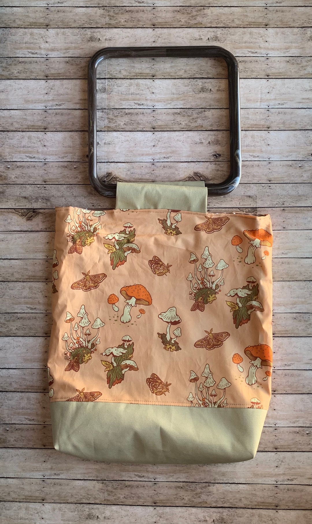 Cottagecore Top Handle Bag Mushies Purse Mushroom Top Handle Purse Bag ...