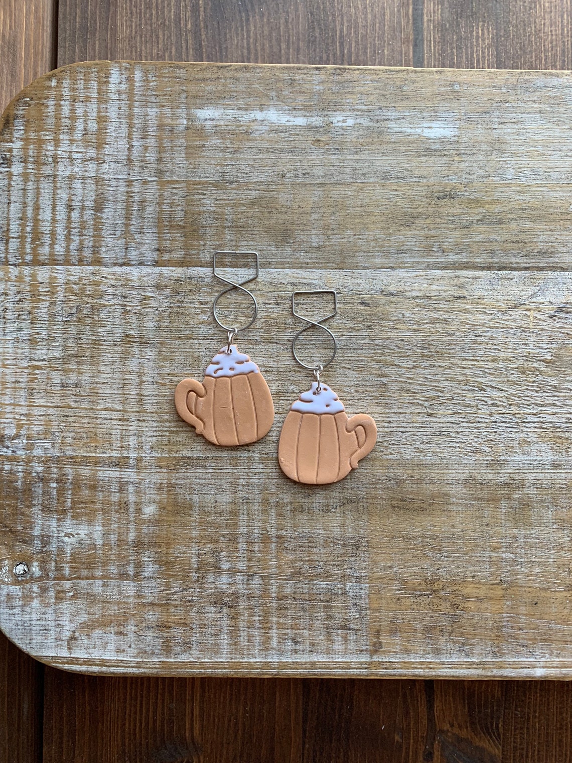 Pumpkin Spice Latte Tunnel Gauge Earrings Coffee Ear Weights Pumpkins ...