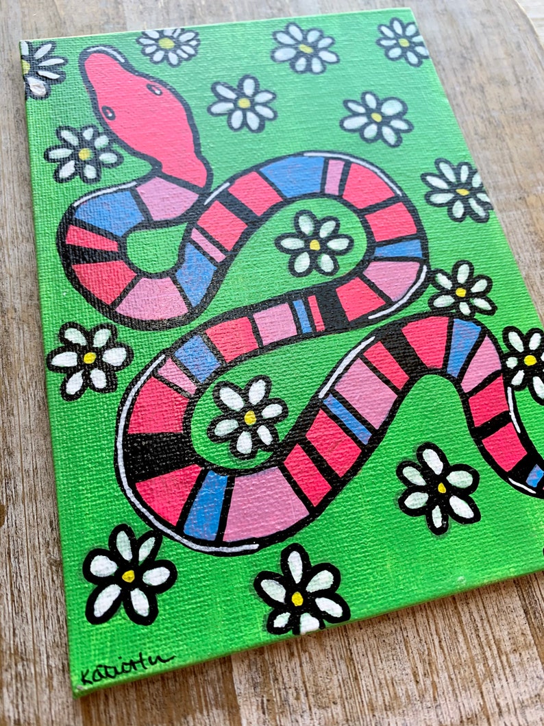 Trippy Snake Painting Acrylic Snake Painting Trippy Painting Paint ...