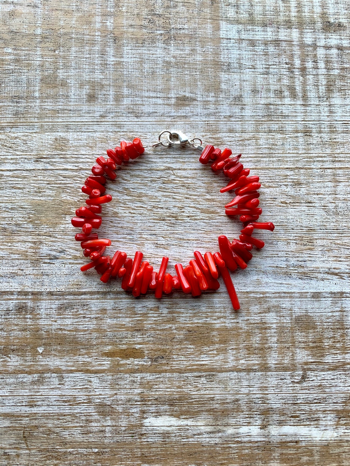 Coral Bracelet Red Coral Bracelet Dyed Coral Bracelet Pearl | Etsy