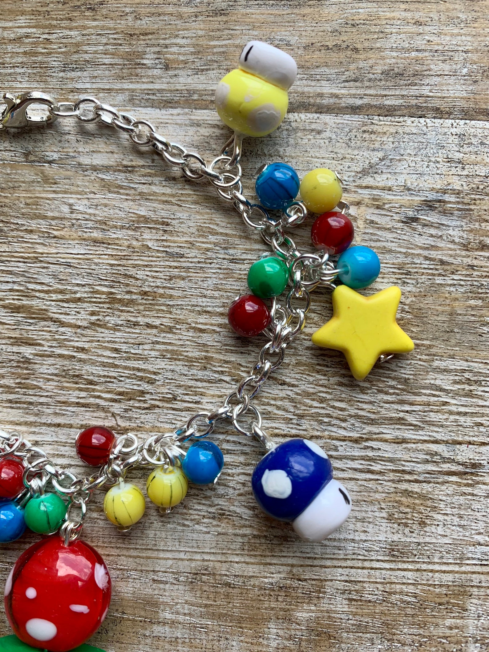 Video Game Charm Bracelet Gamer Bracelet Clay Charm Bracelet Video Game ...
