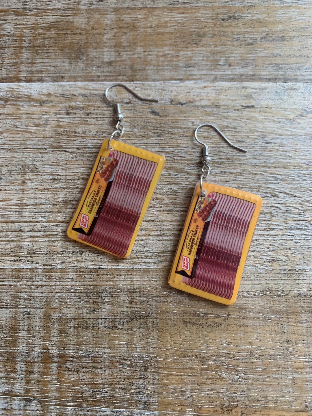 Bacon Earrings Kidcore Smoked Bacon Earrings Breakfast Earrings ...