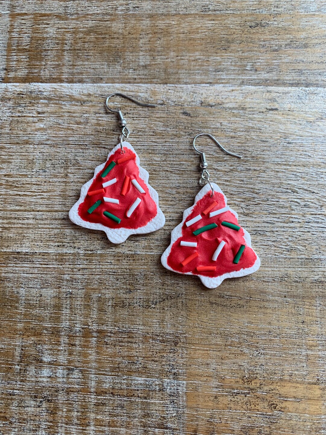 Frosted Sugar Cookie Earrings Cookie Christmas Tree Ear Weights ...