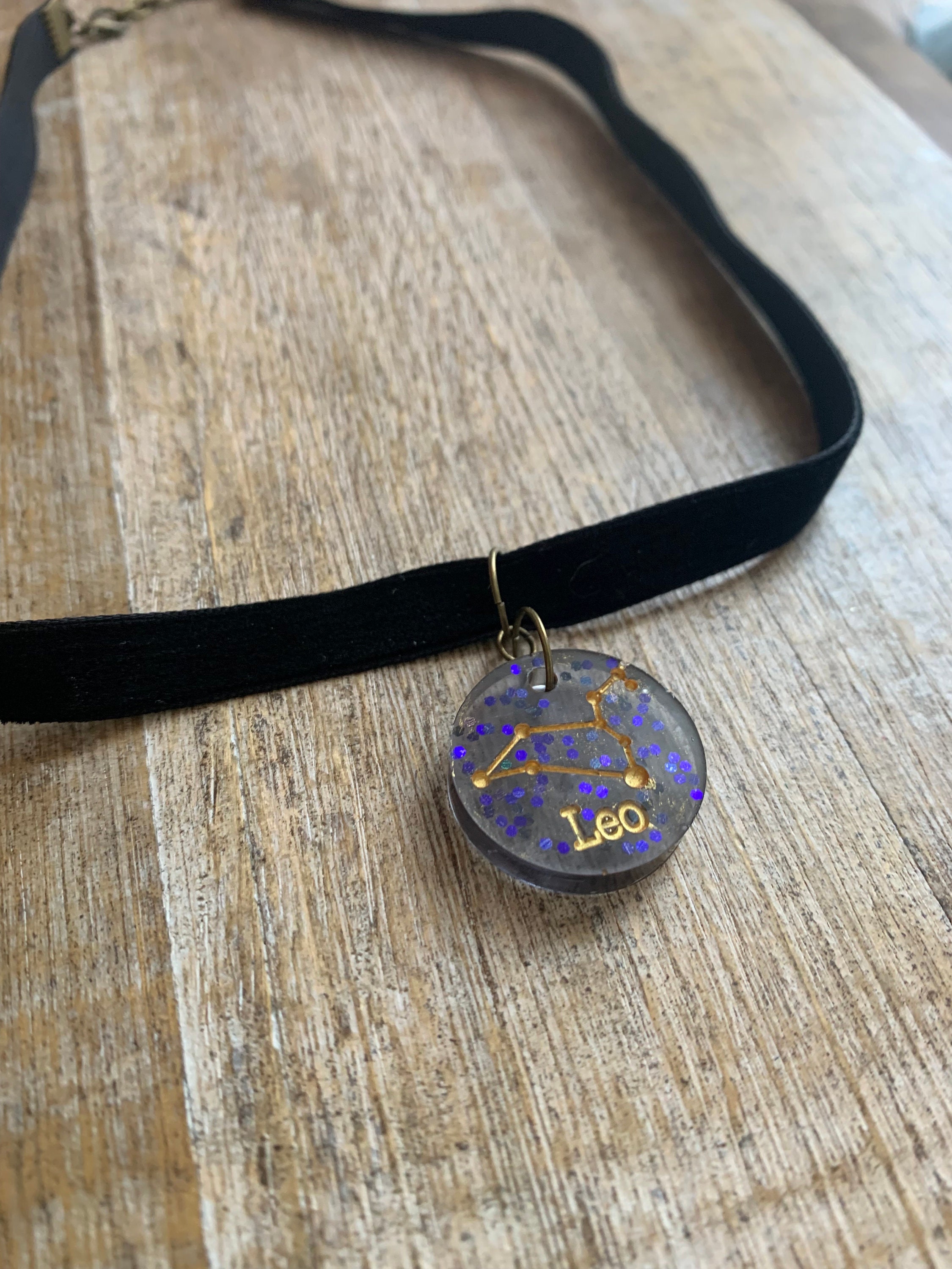 Leo choker Etsy