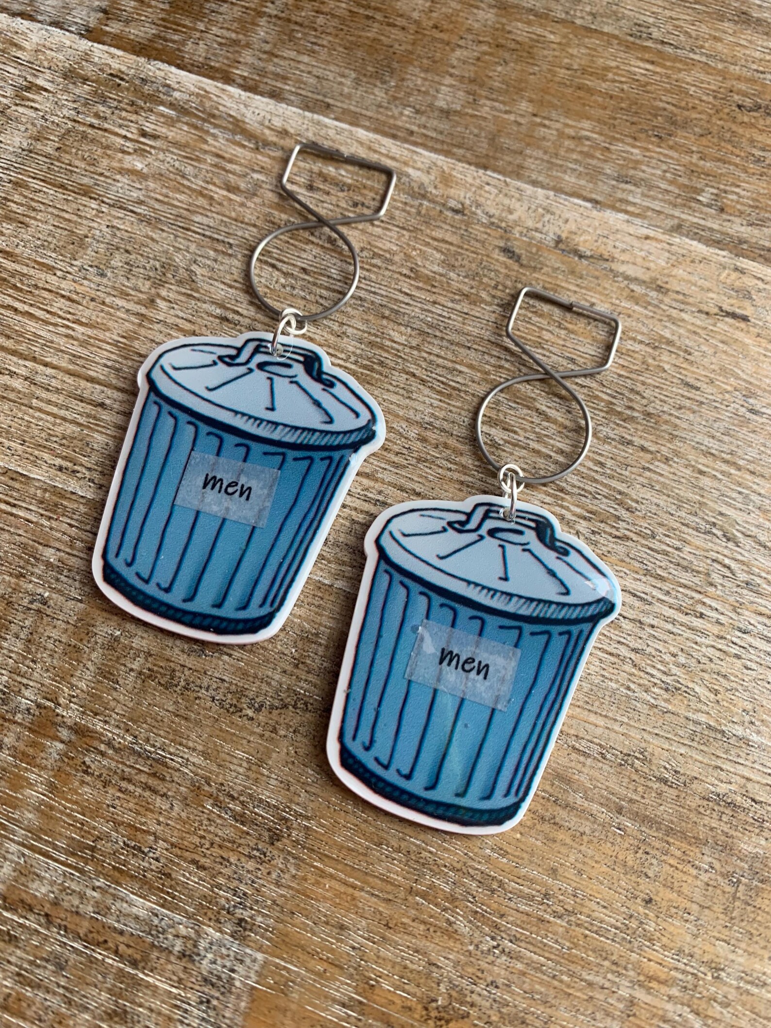 Trash Tunnel Gauge Earrings Trashcan Earweights Millennial Ear Hangers ...