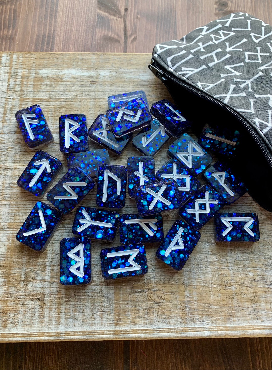 Elder Futhark Runes Viking Runes Set Resin Runes Set Nordic Runes Set ...