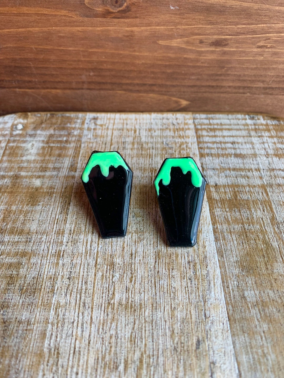 Coffin Plugs Goth Coffin Gauges Gothic Plugs Gauges 17.8mm Plugs Wood ...