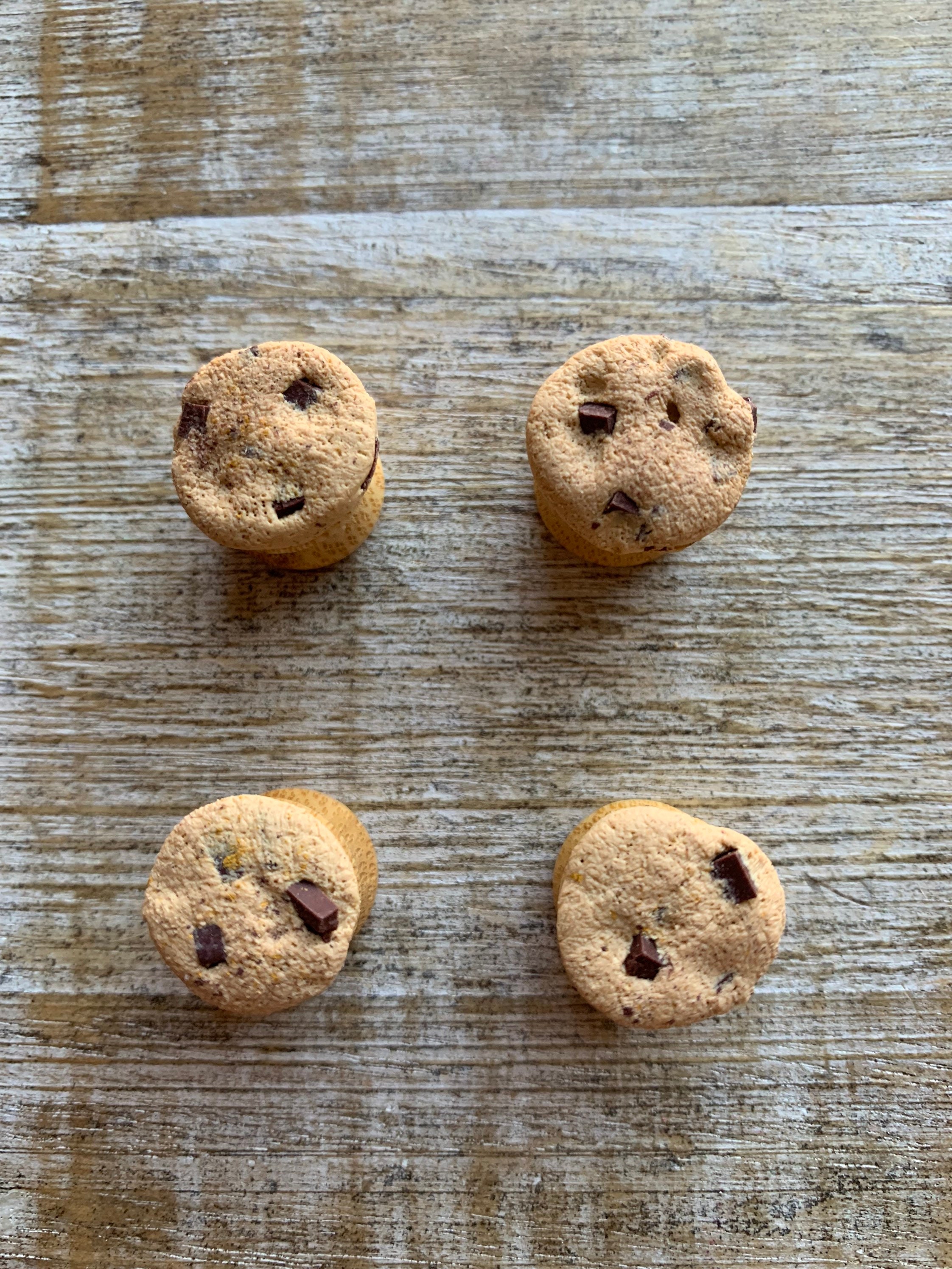 Chocolate Chip 12mm Cookie Plugs Chocolate Chip Cookie Gauges Cookie ...