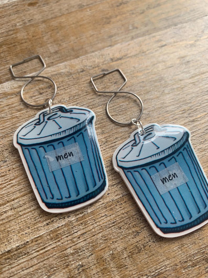 Trash Tunnel Gauge Earrings Trashcan Earweights Millennial Ear Hangers ...