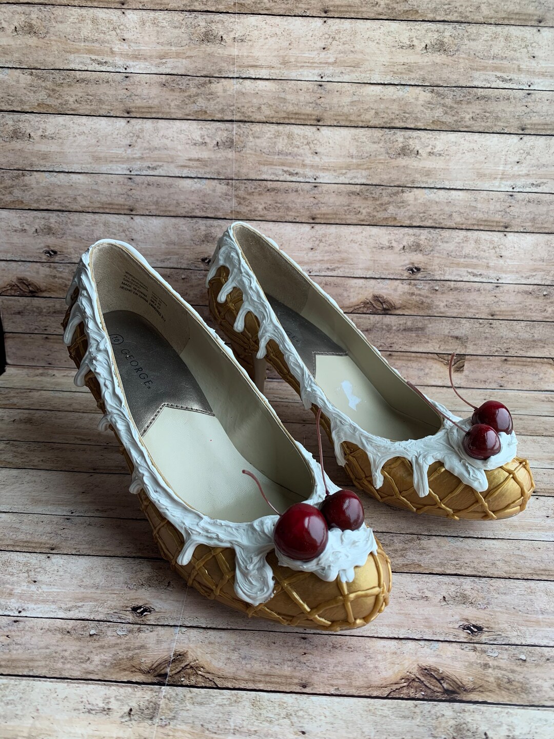 Vanilla Ice Cream Heels Ice Cream Shoes Decoden Heels Size 10 Decoden ...