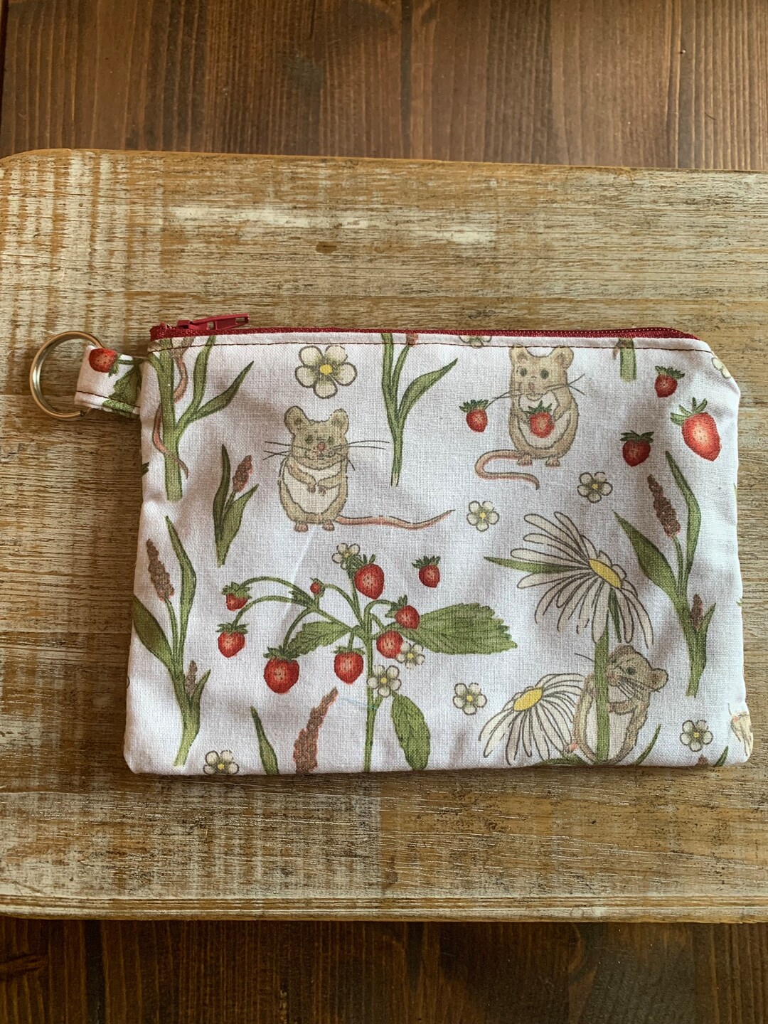 Mouse Wallet Purse Cottagecore Keychain Bag Coin Purse Strawberry ...
