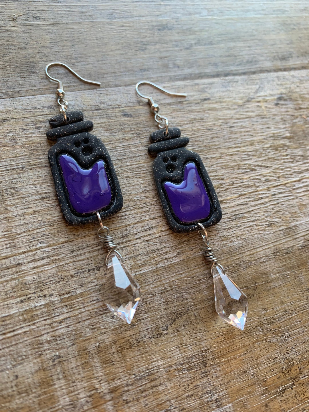 Potion Vial Earrings Polymer Clay Halloween Vial Earrings Potion ...