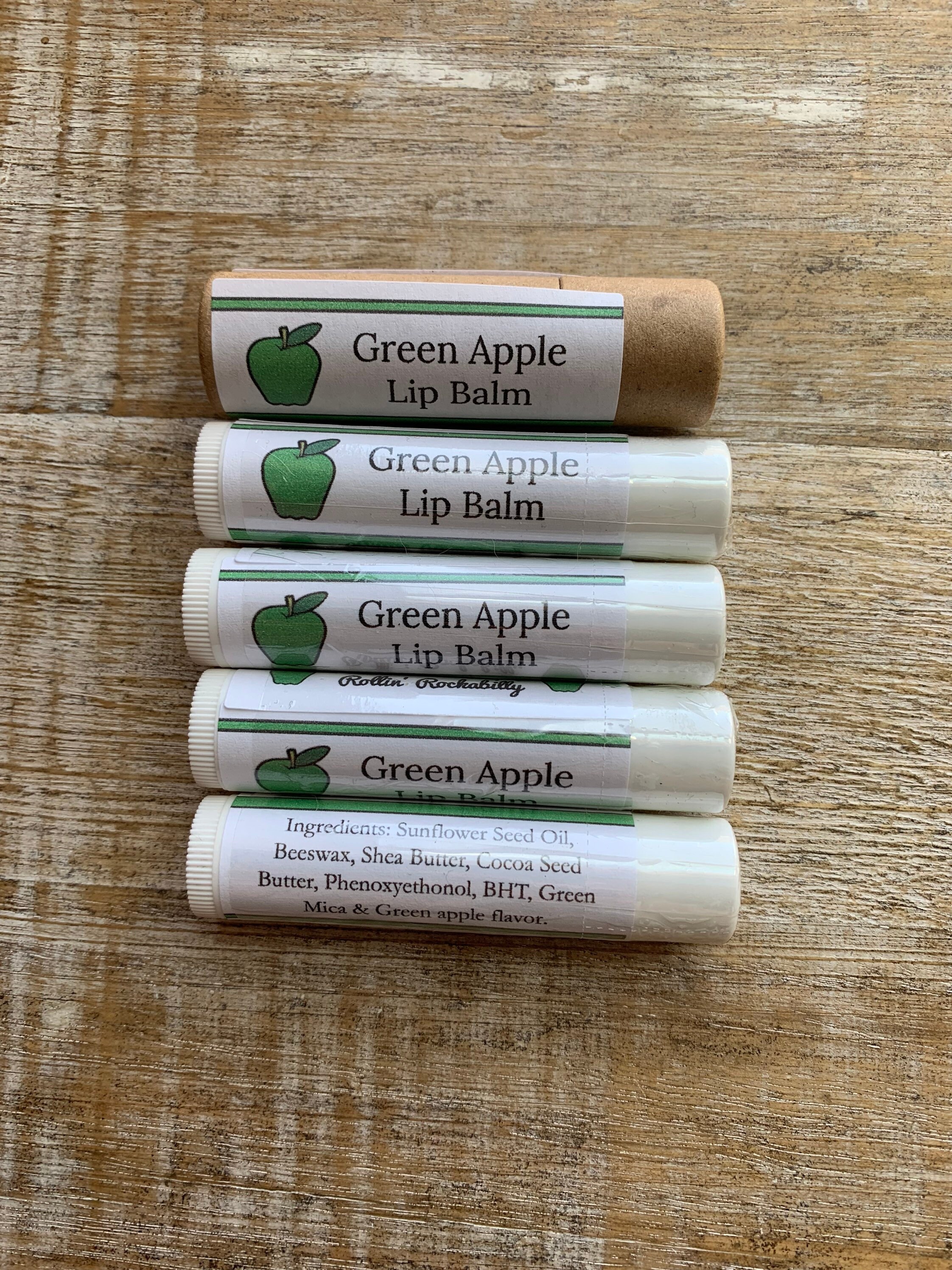 Green Apple Lip Balm Apple Lip Balm Green Apple Lip Care - Etsy