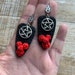 Gothic Coffin Earrings Teardrop Lace Horror Earrings Rose Earrings ...