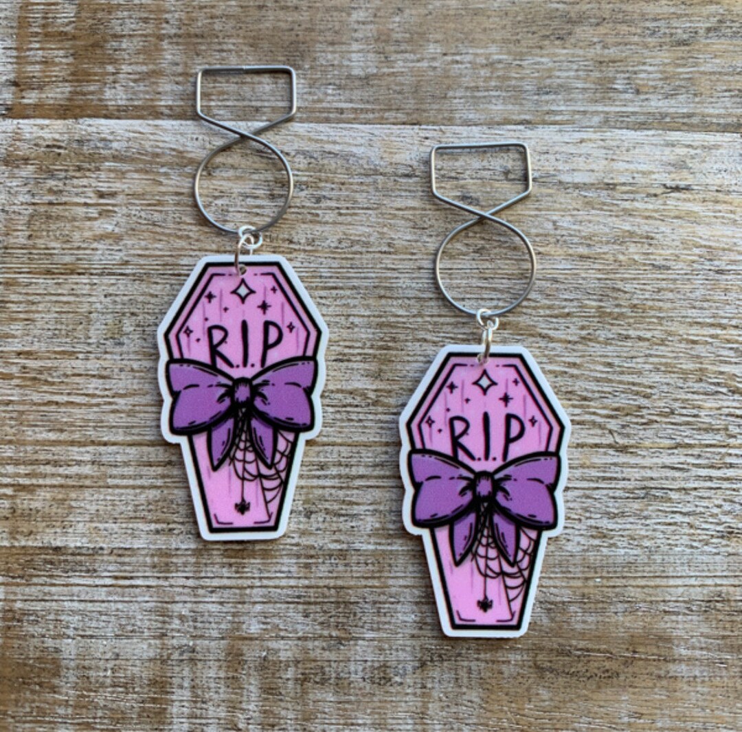 Pastel Goth Kawaii RIP Tombstone Earrings Macabre Pastel Goth Clear ...
