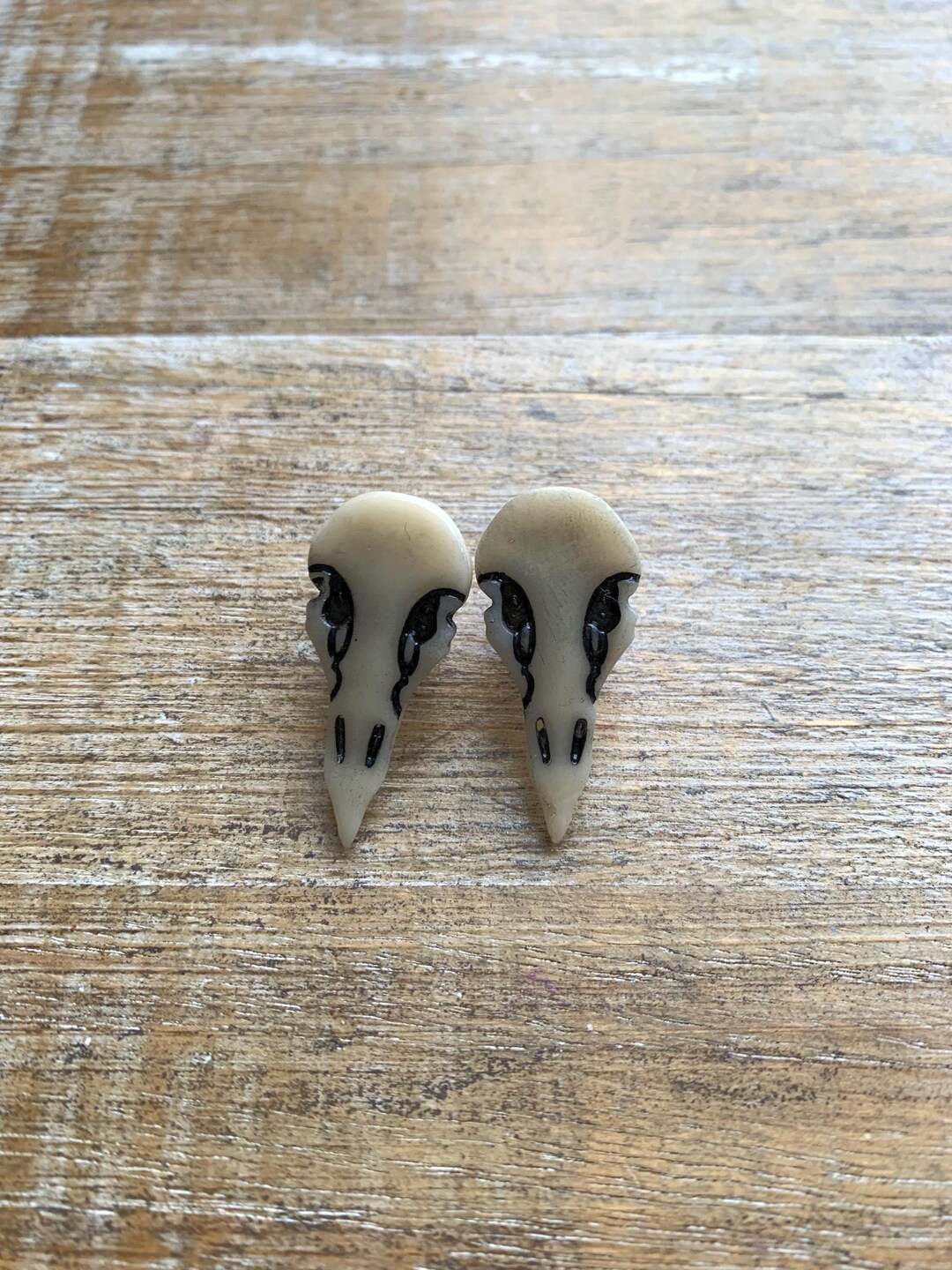 Raven Skull 7.8mm Gothic Plugs Halloween Gauges Skull Plugs Crow Gauges ...