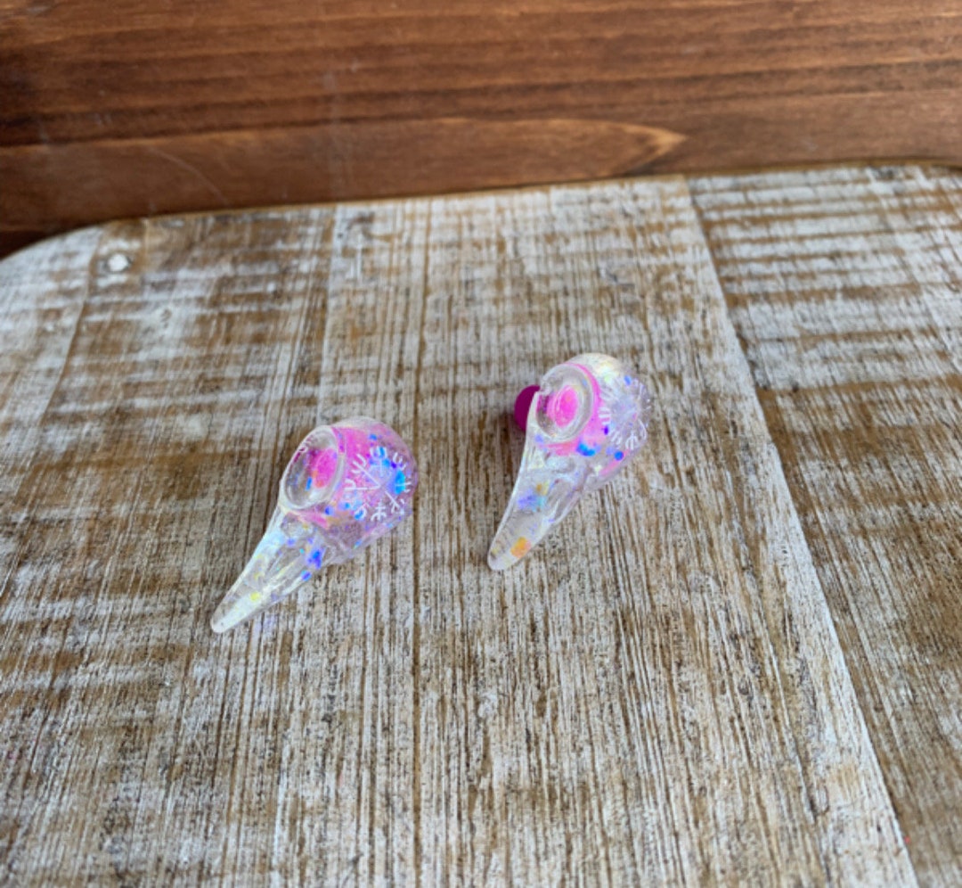 Raven Plugs Helm of Awe Gauges Raven Viking Gauges Crow Plugs Clear ...