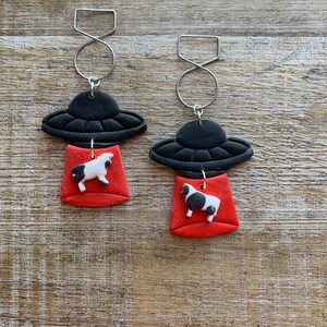 Alien Abduction Tunnel Earrings Gothic Earrings Extraterrestrial Ear ...