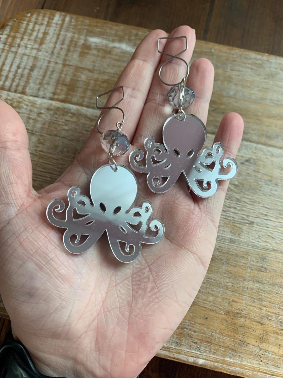 Octopus Tunnel Gauge Earrings Nautical Cephalopod Tentacles Dangle ...