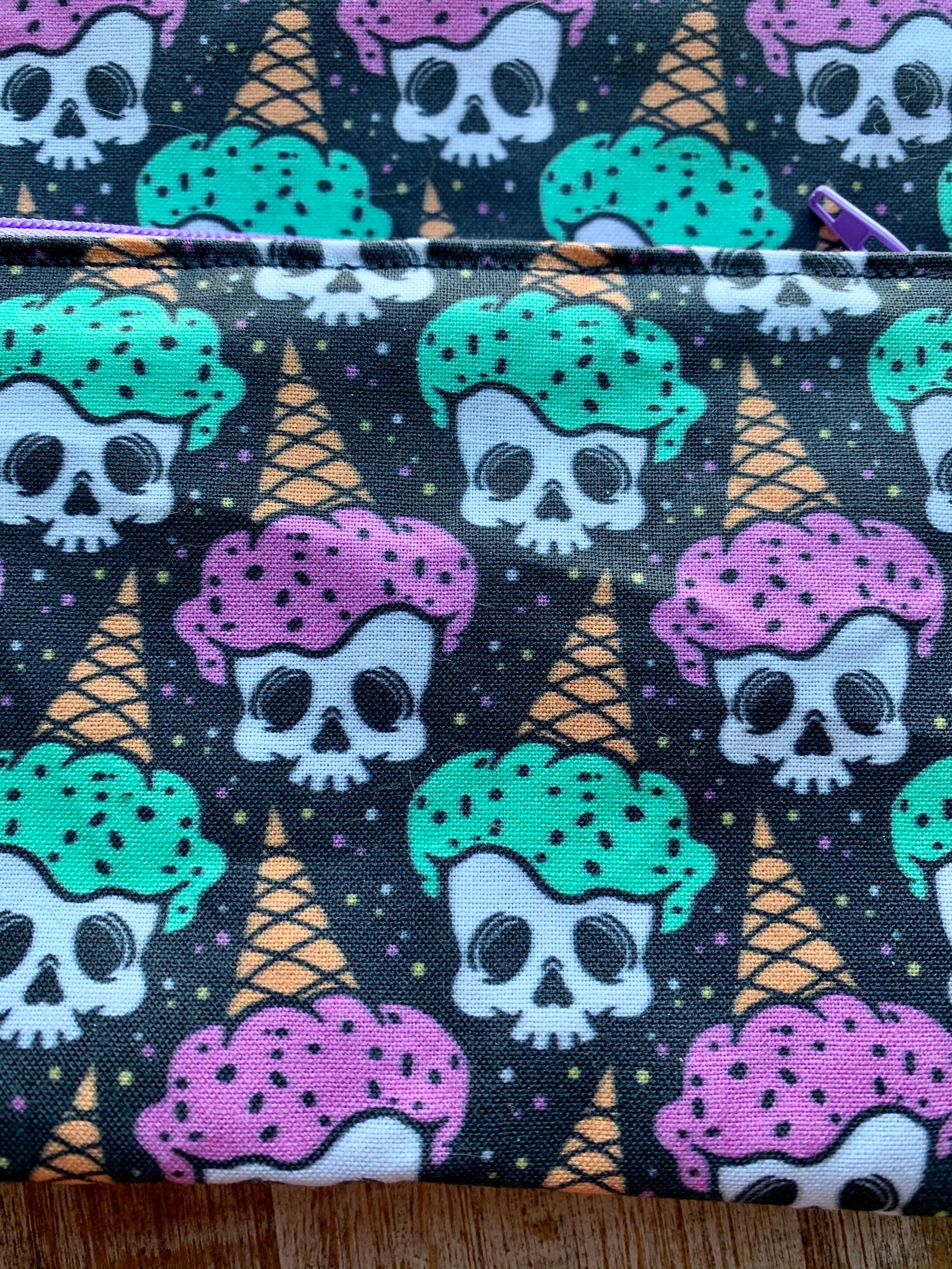 Skull Ice Cream Wallet Purse Gothic Keychain Bag Coin Purse | Etsy