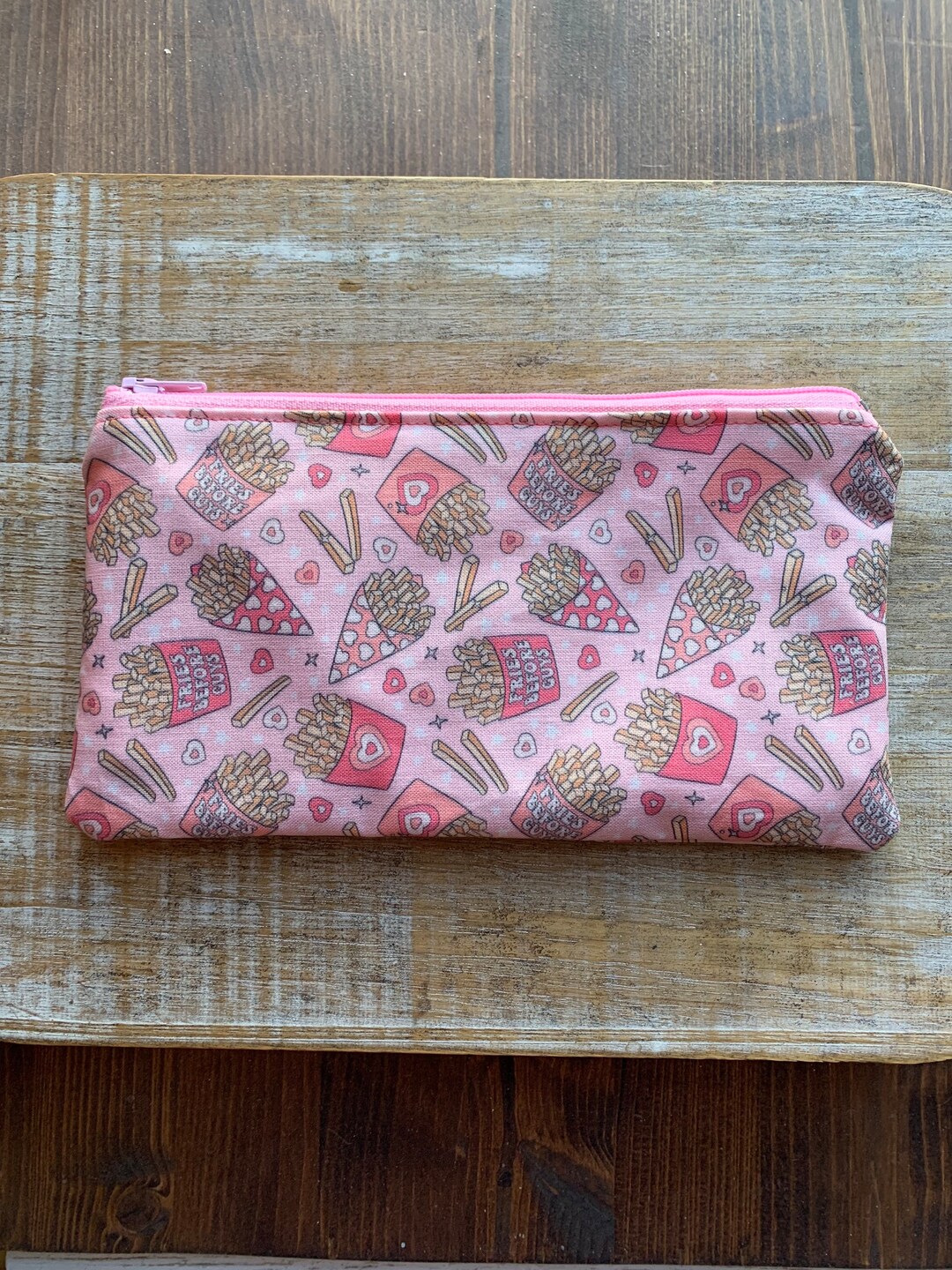 Fries Before Guys Wallet Purse Bag Coin Purse Pink French Fries ...