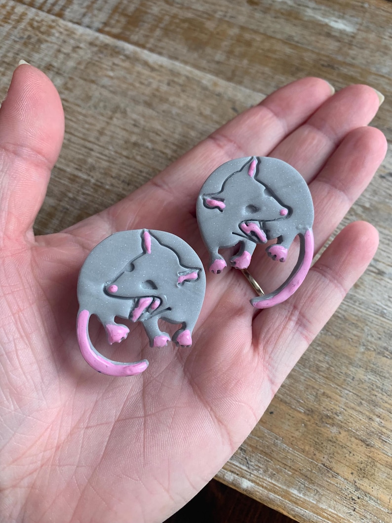 Opossum Plugs 19.9mm Clay Possum Gauges Cute Possum Plugs Cottage ...