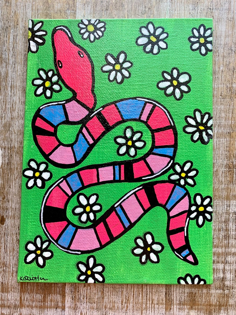 Trippy Snake Painting Acrylic Snake Painting Trippy Painting Paint ...