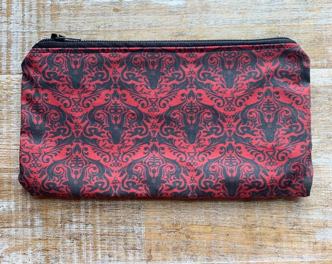 Baphomet Wallet Purse Gothic Satanic Keychain Bag Coin Purse Hail Satan ...